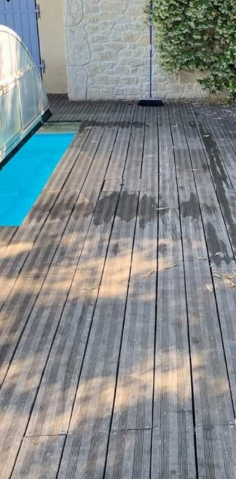 Nettoyage vapeur basse pression d’une terrasse en lames de bois – V nettoyage vapeur